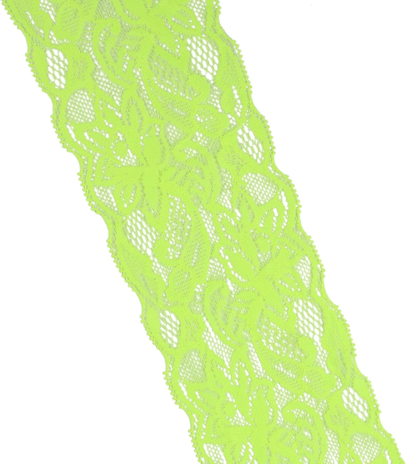 Amazon.com: Elastic Lace Trim 10 Yards Green Lace Ribbon Floral Pattern ...