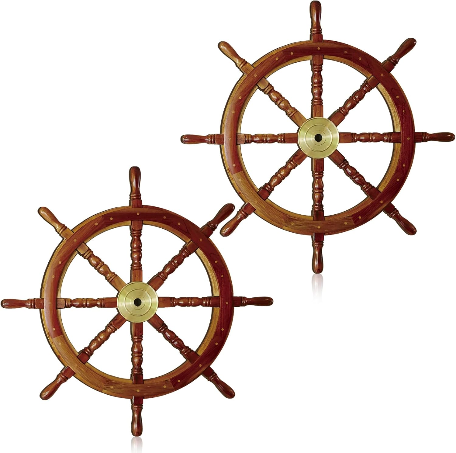 Amazon.com: Tatuo 2 Pcs Ship Wheel Wall Decor Pirate Wheel Decorations ...