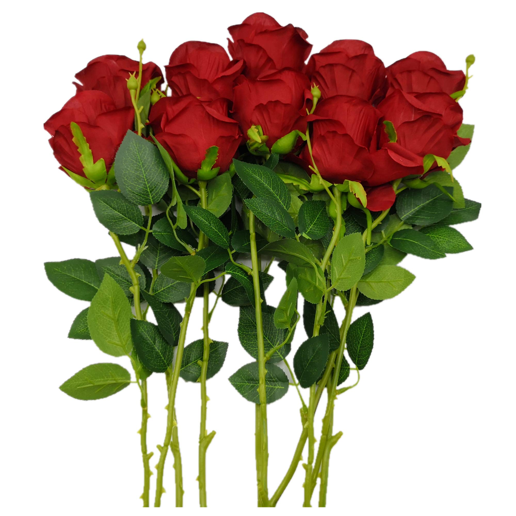 Amazon.com: AnotherGifts Artificial Silk Rose Flower Bouquet Home Decor ...