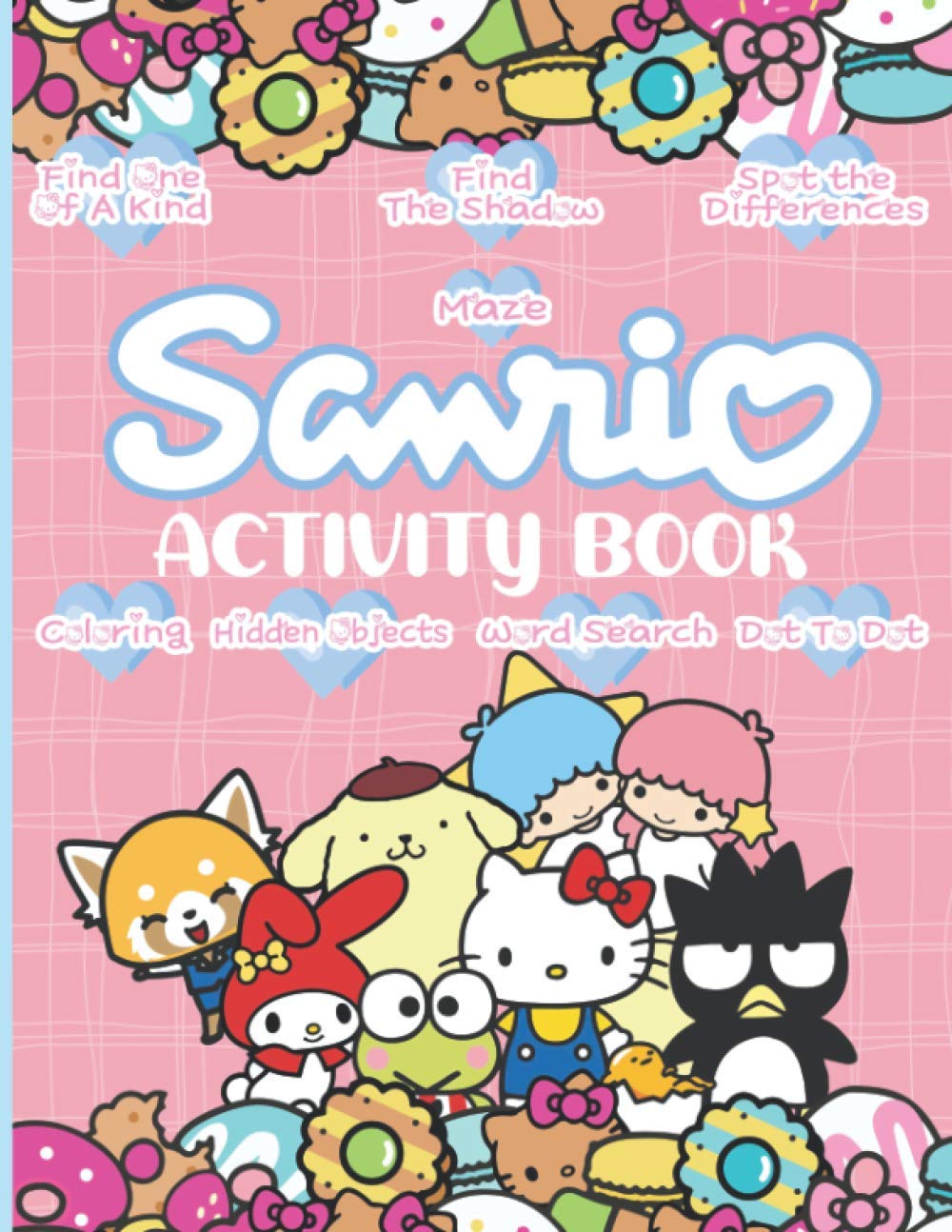 Buy Sanrio Activity Book: Kid Hidden Objects, Find Shadow, Word Search ...