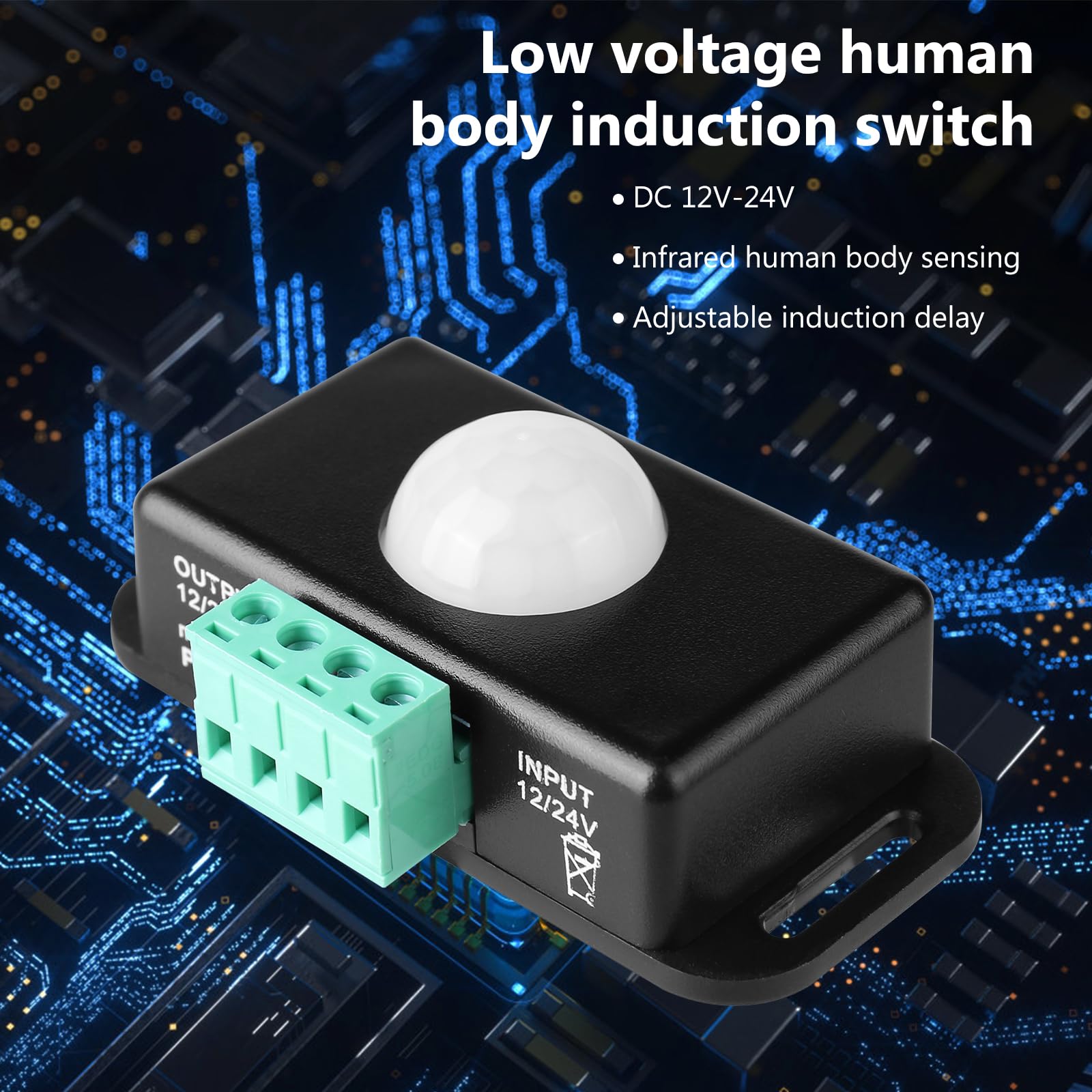 Motion Detector 12 Volt Outdoor 12V DC Automatic Infrared PIR Motion