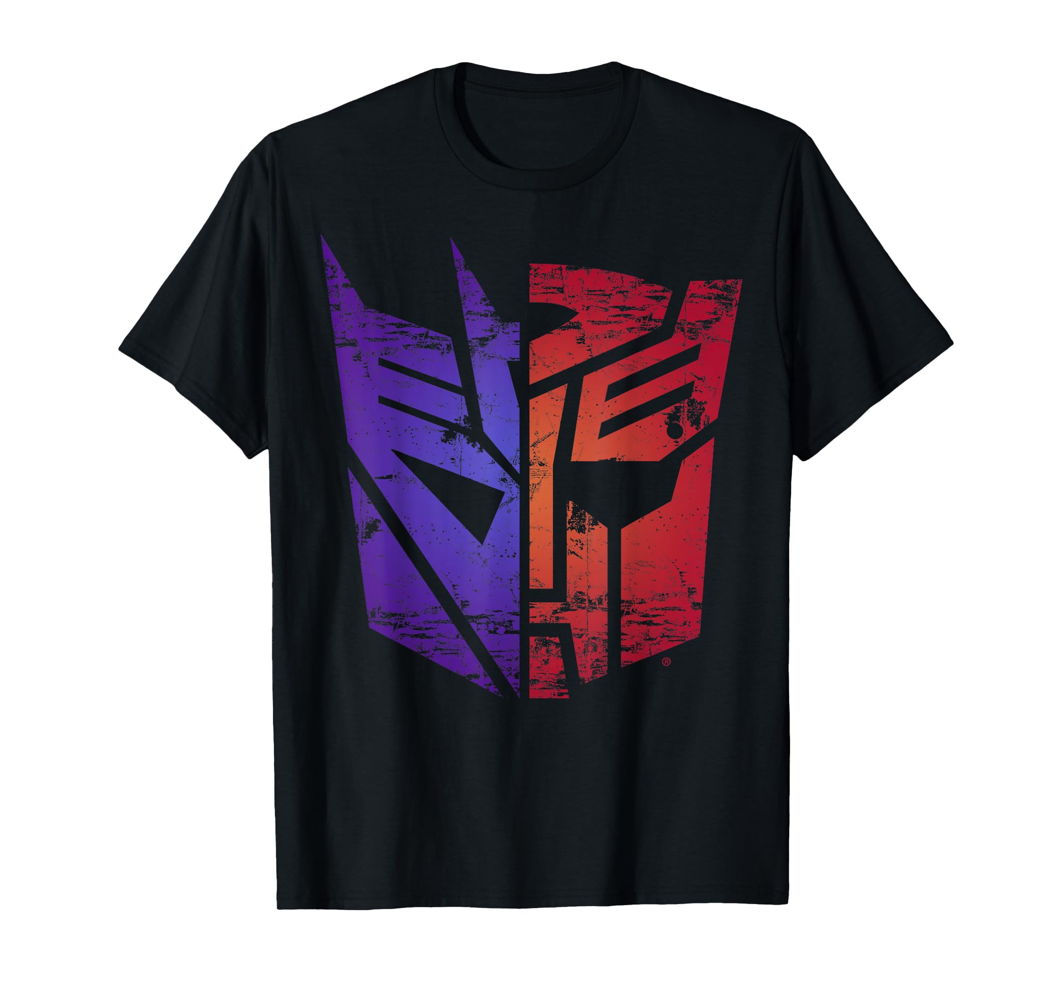 Amazon.com: Transformers Decepticon Autobot Distressed Split Logo T ...