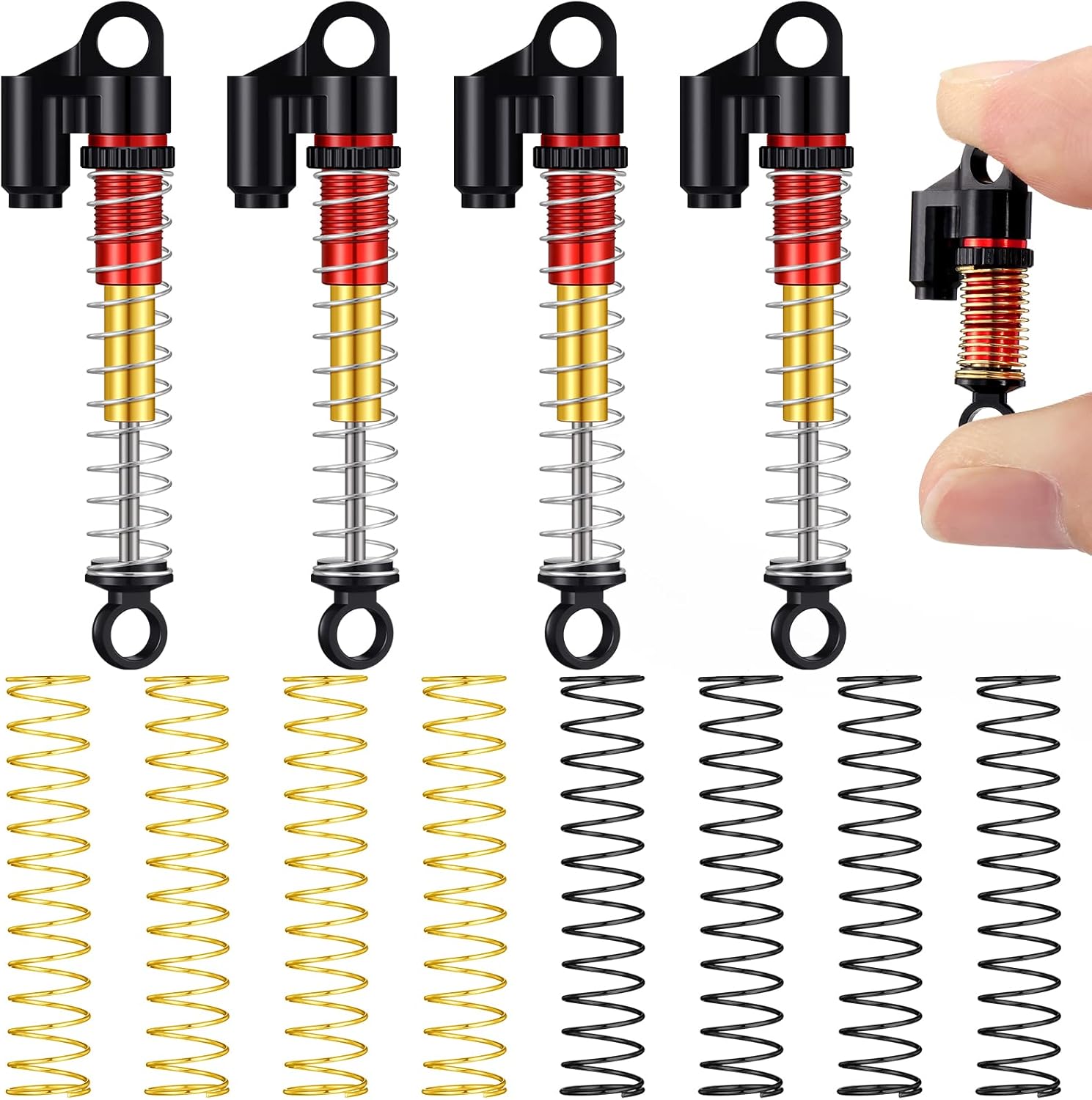 Amazon.com: 4 Pieces Scx24 Shocks 43mm Adjustable Aluminum Absorber RC ...