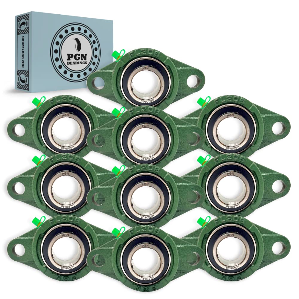 Snapklik.com : PGN UCFL206-20 Pillow Block Bearing - Pack Of 10 Flange ...