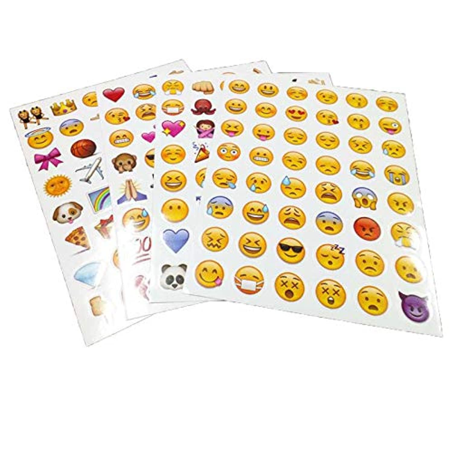 Smily Face Emoji Stickers Pack of 4 Sheets : Amazon.ae: Arts & Crafts
