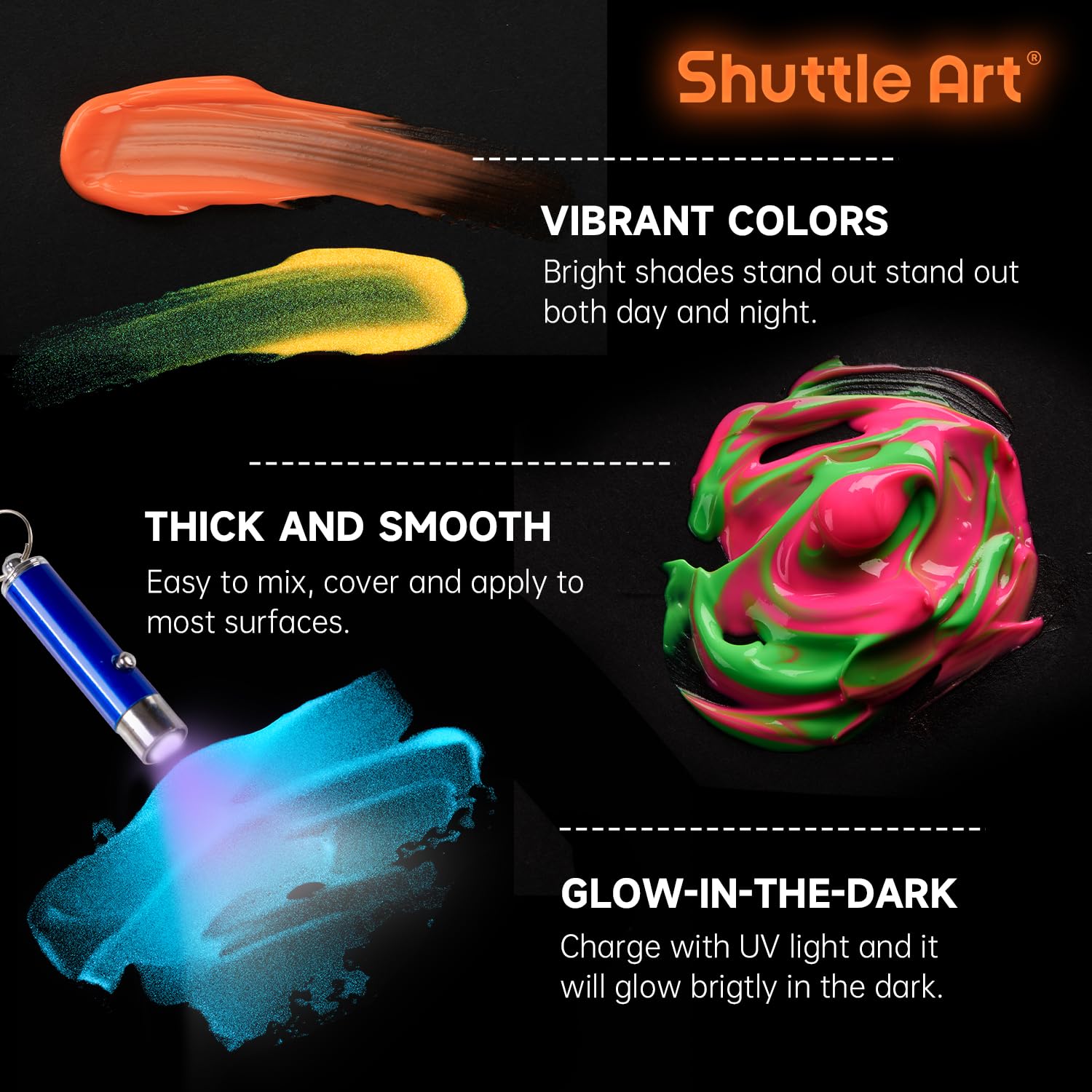 Glow In Dark Paint For Pumpkins Shuttle Art Glow In The Dark Paint - 26 ...