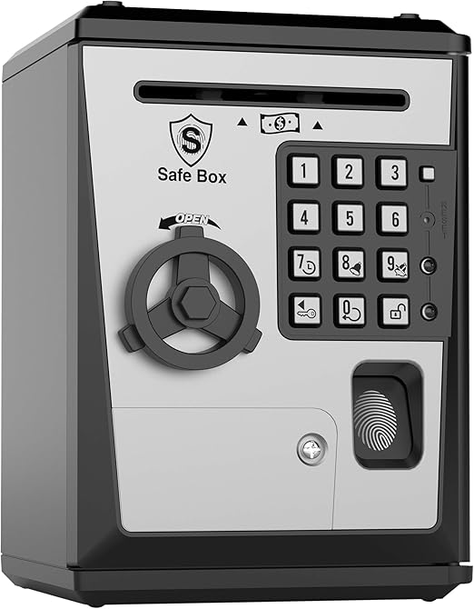 Amazon.com: Toy Piggy Bank Safe Box Fingerprint ATM Bank ATM Machine ...