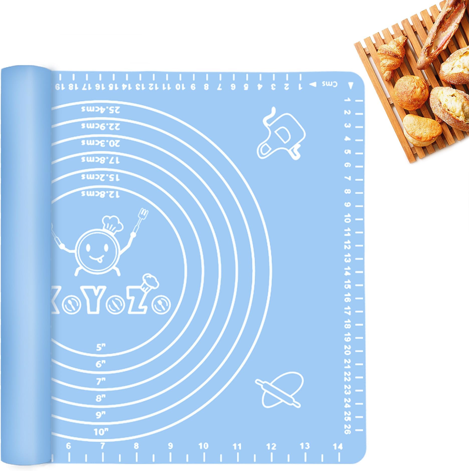 Amazon.com: SOV Silicone baking Mat, Non Stick pastry Mat, extra large ...