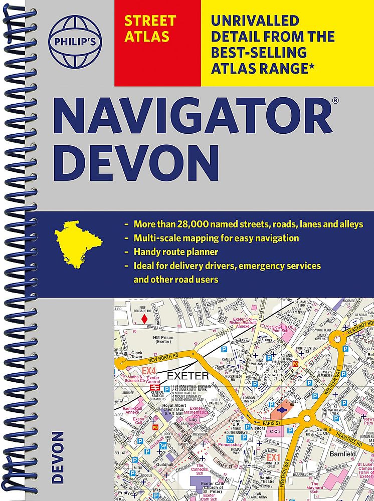 Buy Philip's Navigator Street Atlas Devon: Spiral Edition (Philip's ...