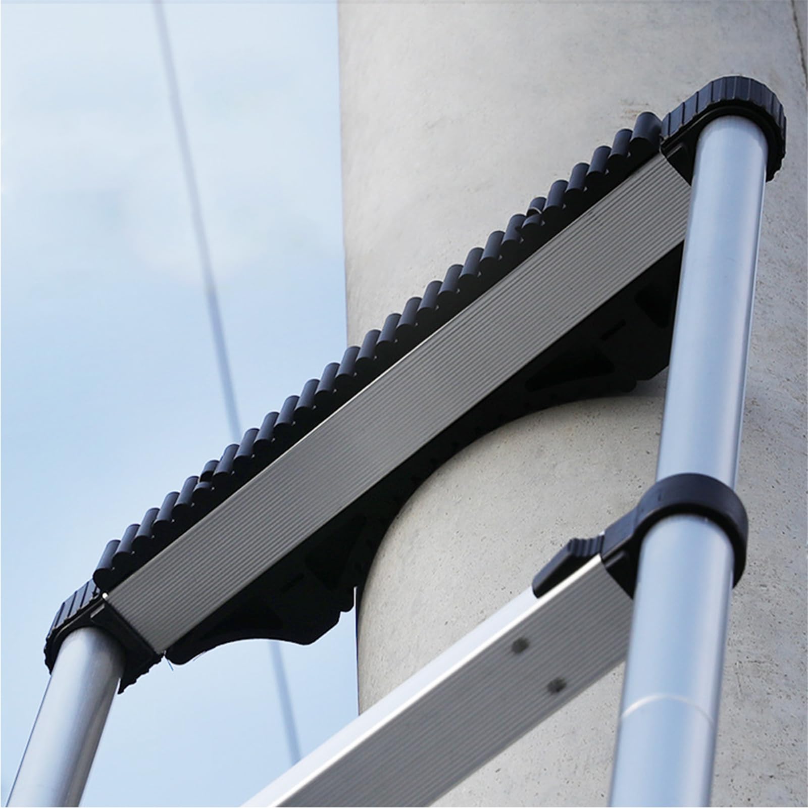Ladder Stabilizer with Strap and Screws, Rubber Steep Ladder Accessory ...