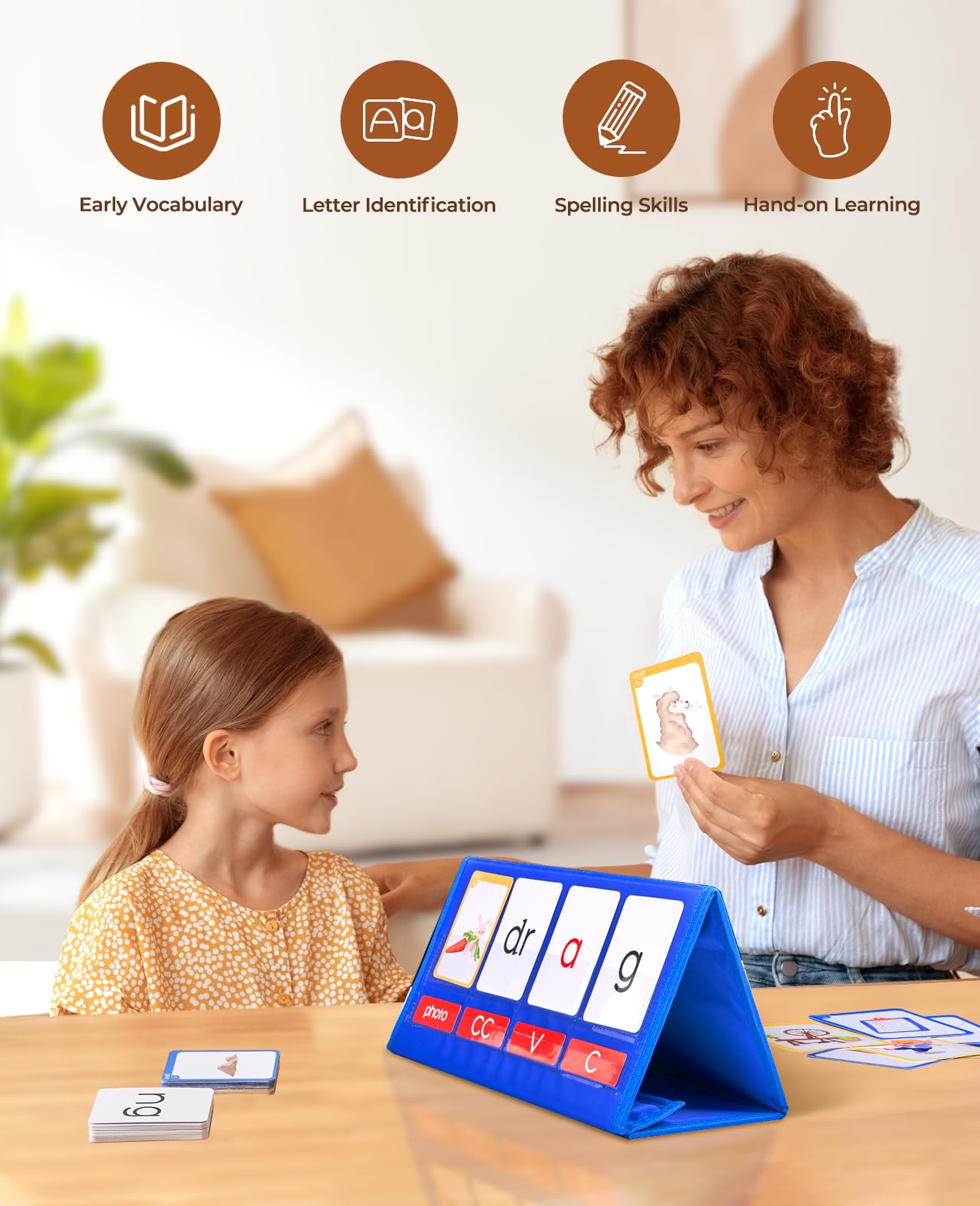 Snapklik.com : Gamenote Word Building Desktop Pocket Chart - CVCC ...