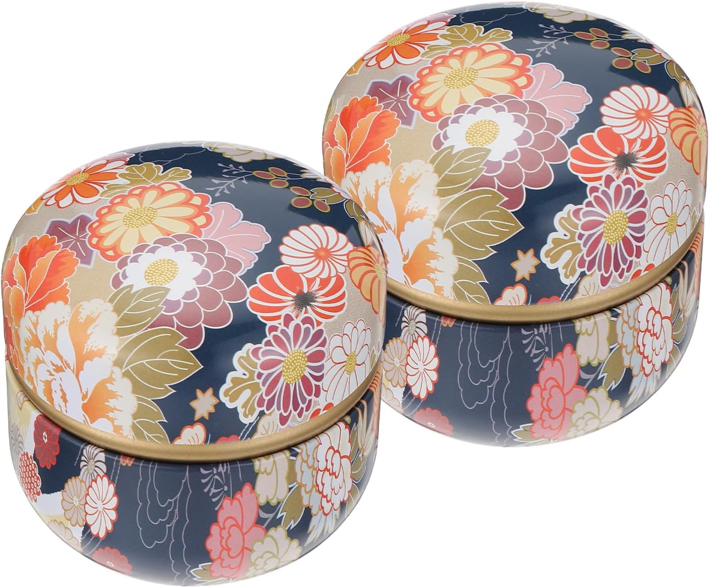 Amazon.com: Luxshiny 2 Pcs Japanese Tea Canister Tin Iron Japanese ...