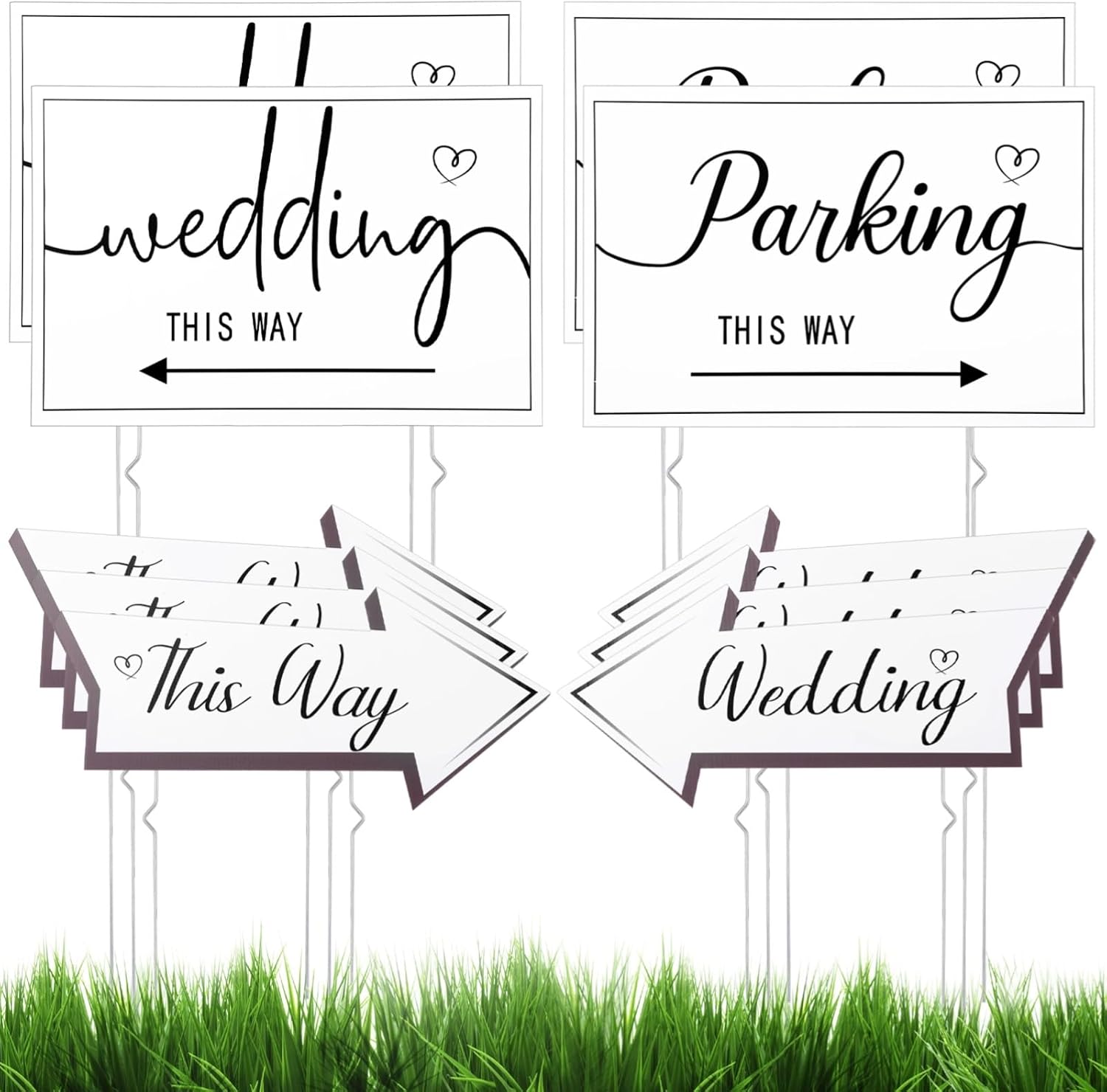 Amazon.com: 10 PCS Wedding Directional Signs, Wedding This Way ...