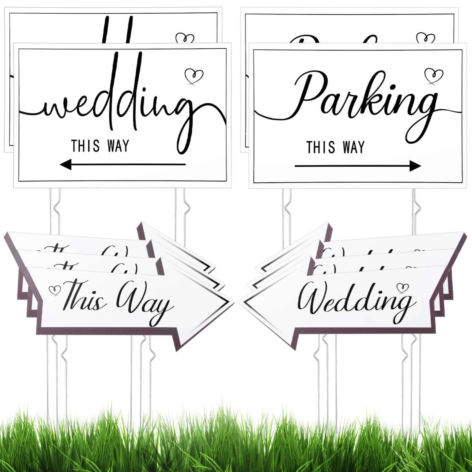 Amazon.com: 10 PCS Wedding Directional Signs, Wedding This Way ...