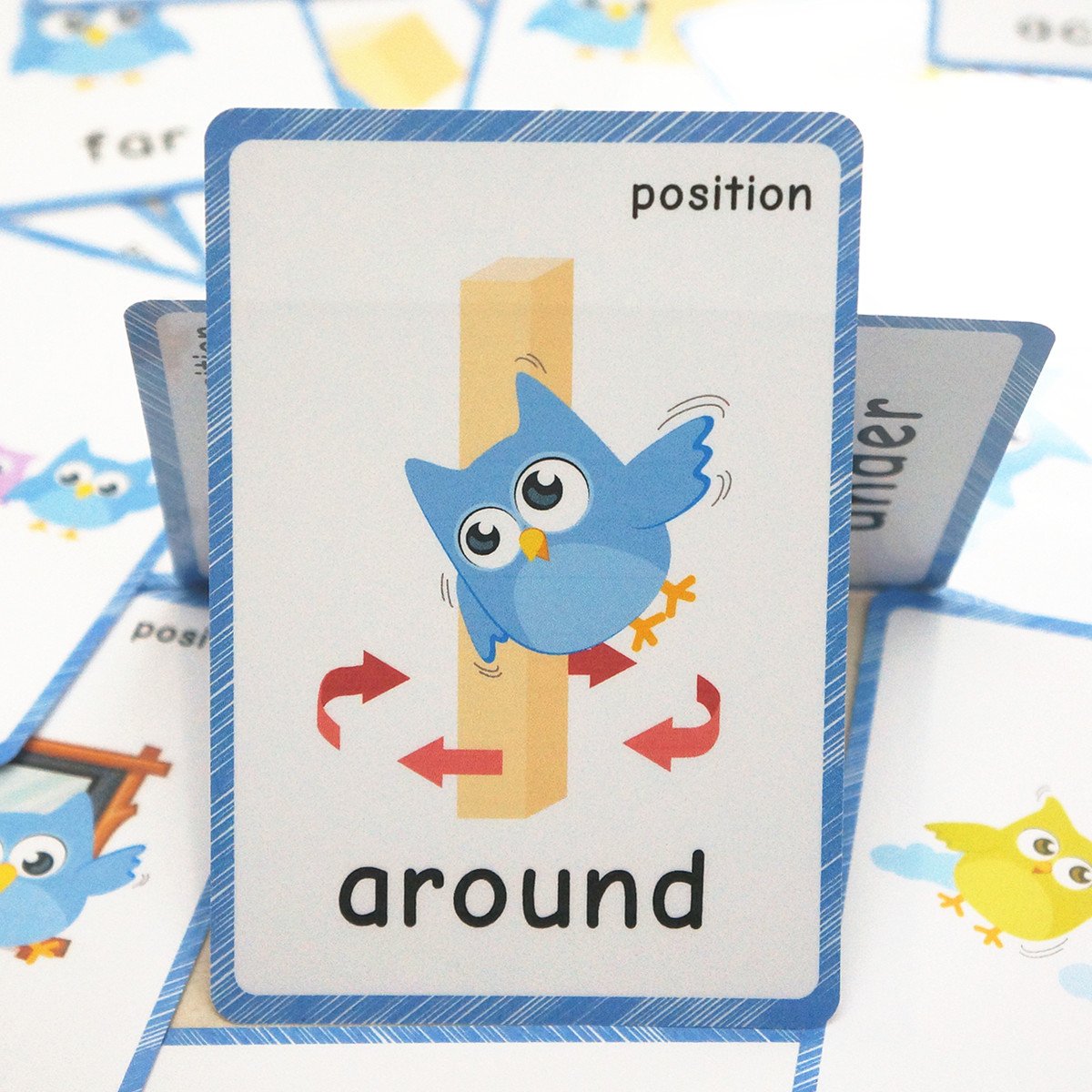 Preposition Flashcards For Kindergarten