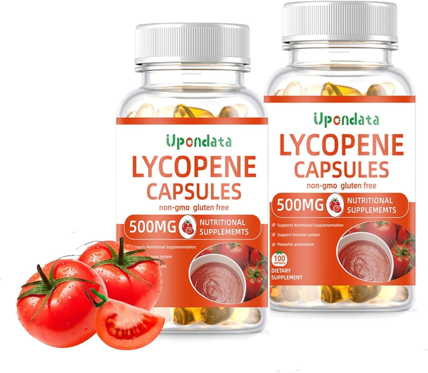 Amazon.com: Upondata Lycopene Capsules - 500mg 100 Softgels Natural ...