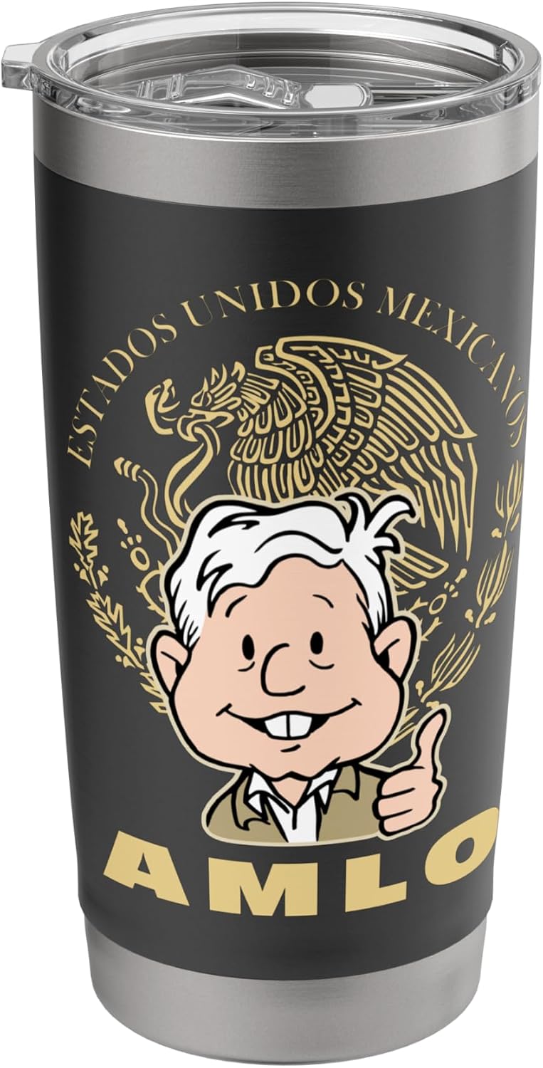Amazon.com | AMLO President With Mexican Escudo Nacional Amlito Cartoon ...