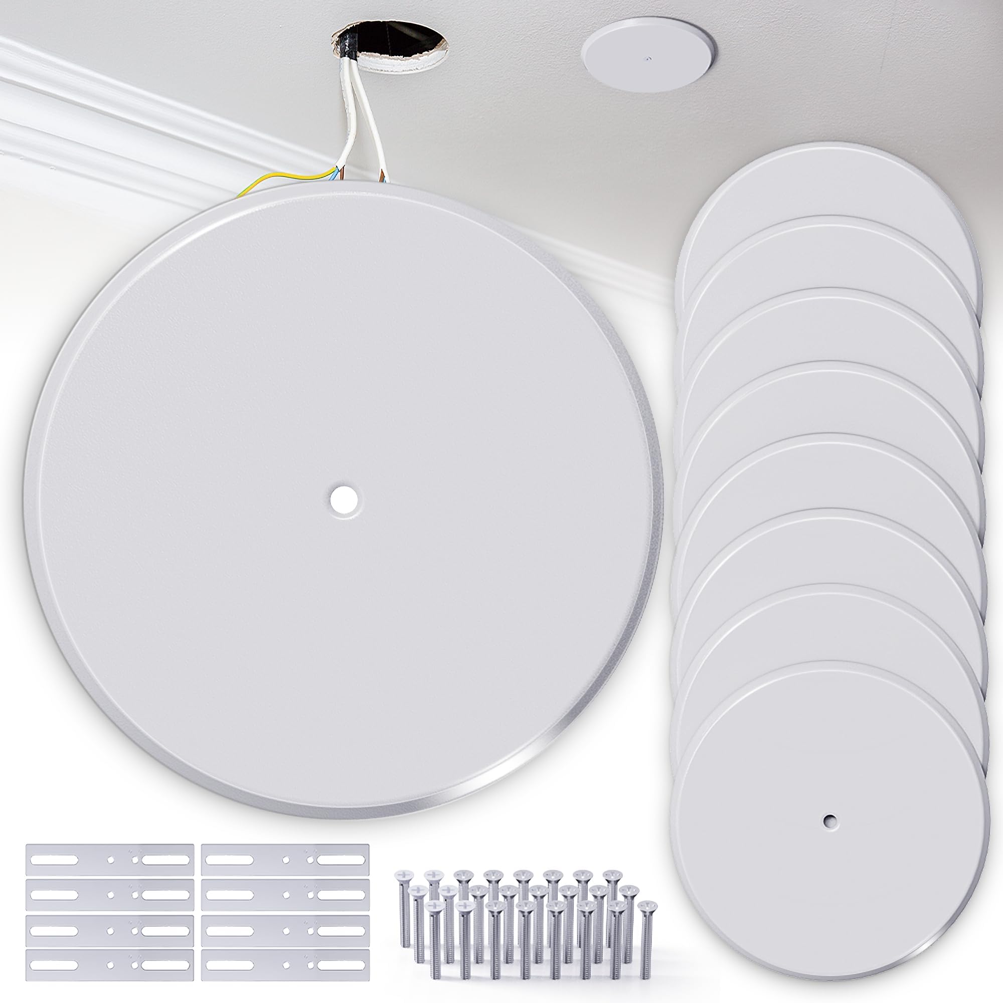 Garvin CBC-800 Recessed Blank-Up Cover Plate, 8-Inch Diameter, Steel ...