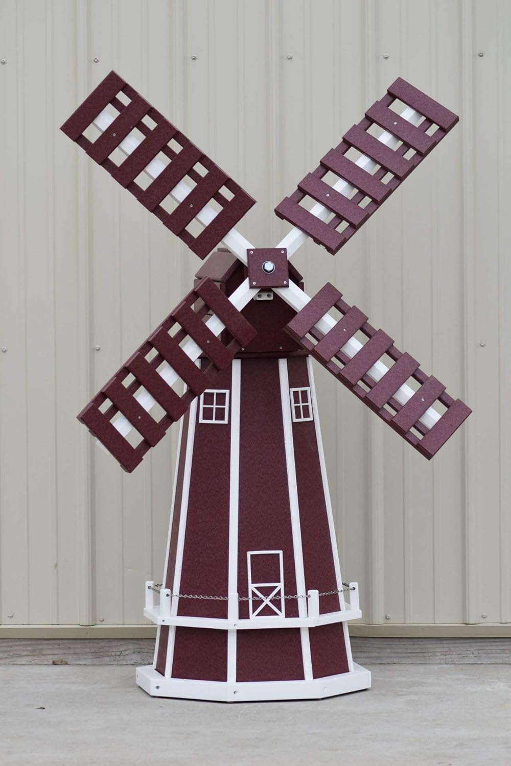 Amazon.com: nmwcrafts 5 ft. Octagon Poly Dutch Windmill (Cherry/White ...