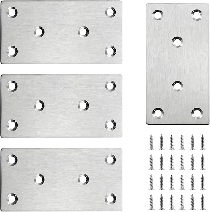 Amazon.com: BokWin 4Pcs Stainless Steel Mending Plates, 100 x 50 x 2mm ...