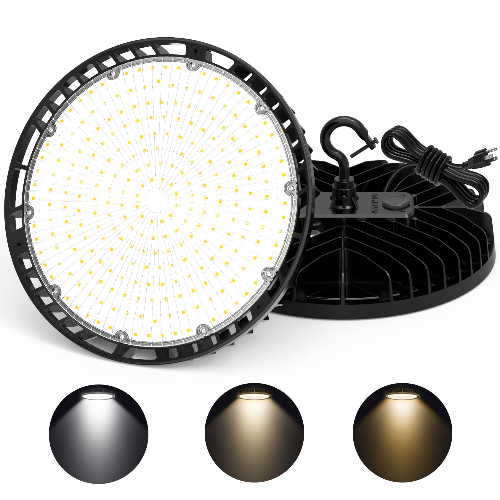 Snapklik.com : 2Pack LED High Bay Light 240W 200W 150W Adjustable