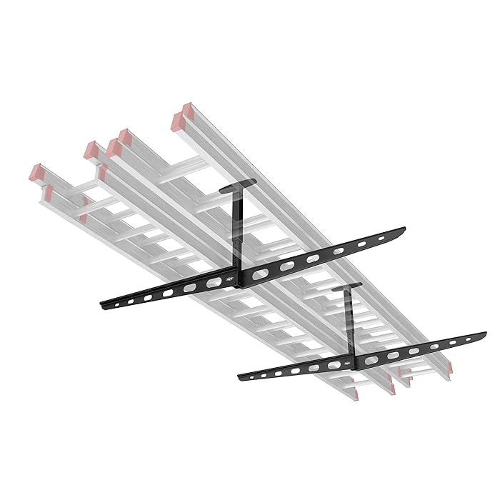 Buy Koova Overhead Mounted Ladder Rack | Rubber Arms Support 250lbs ...