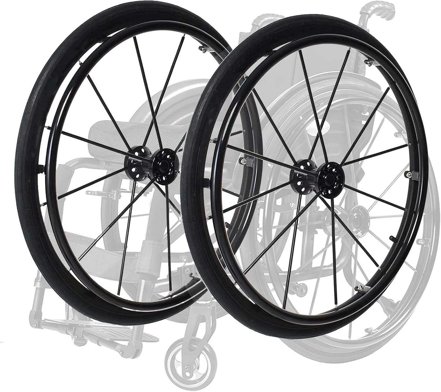 Amazon.com: Set of 2, 24×1 Sports Wheelchair Rear Wheel With Bearing ...