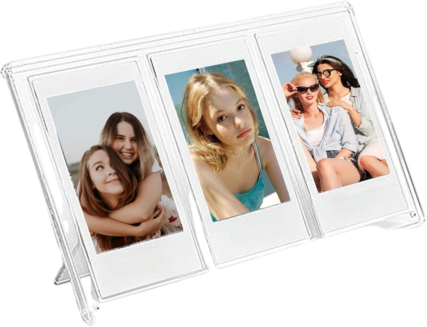 Amazon.com: Hbbgdiy 3 Grid Acrylic Photo Frame Stand, Transparent ...