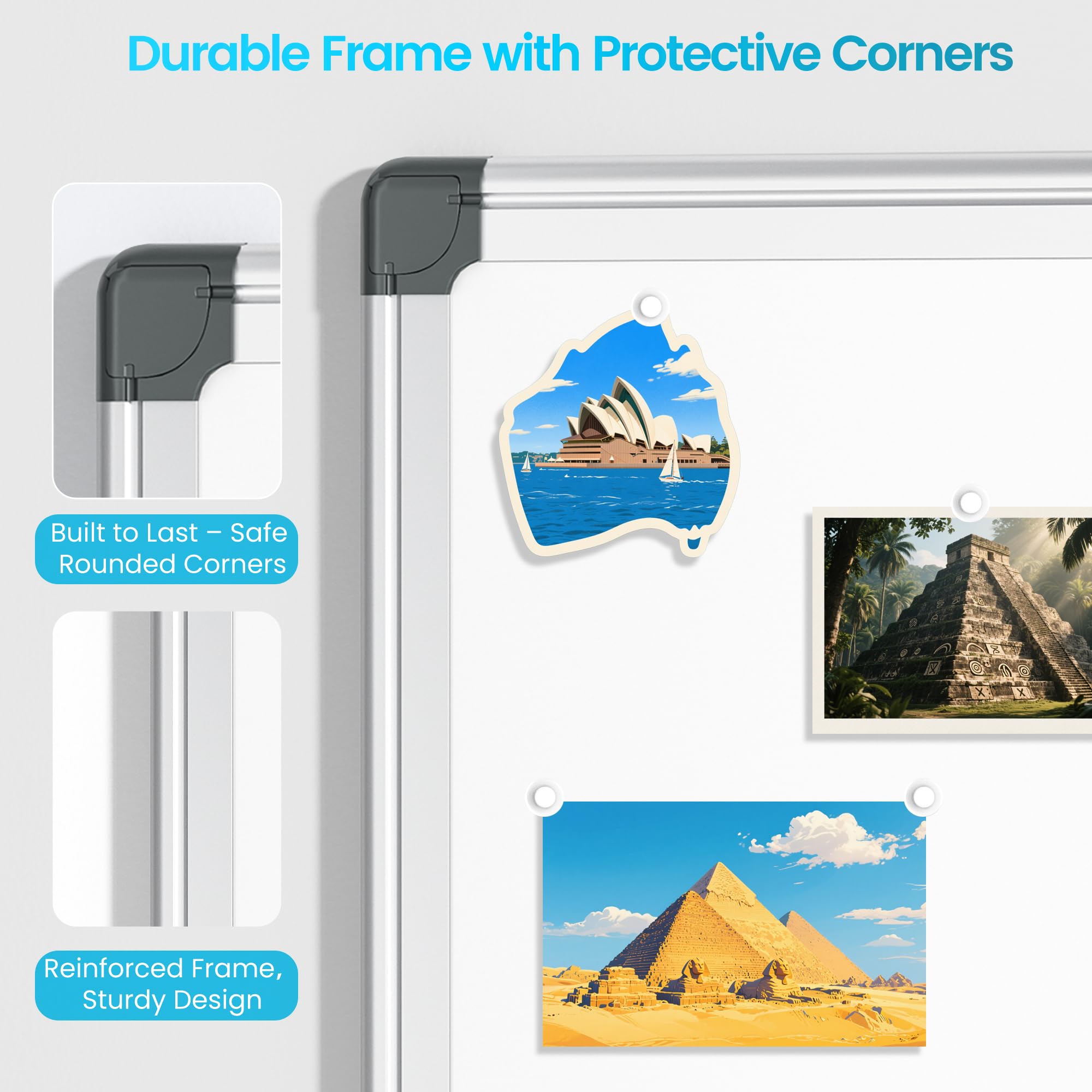Snapklik.com : Magnetic White Board, 36 24 Inches, Dry Erase Board For ...