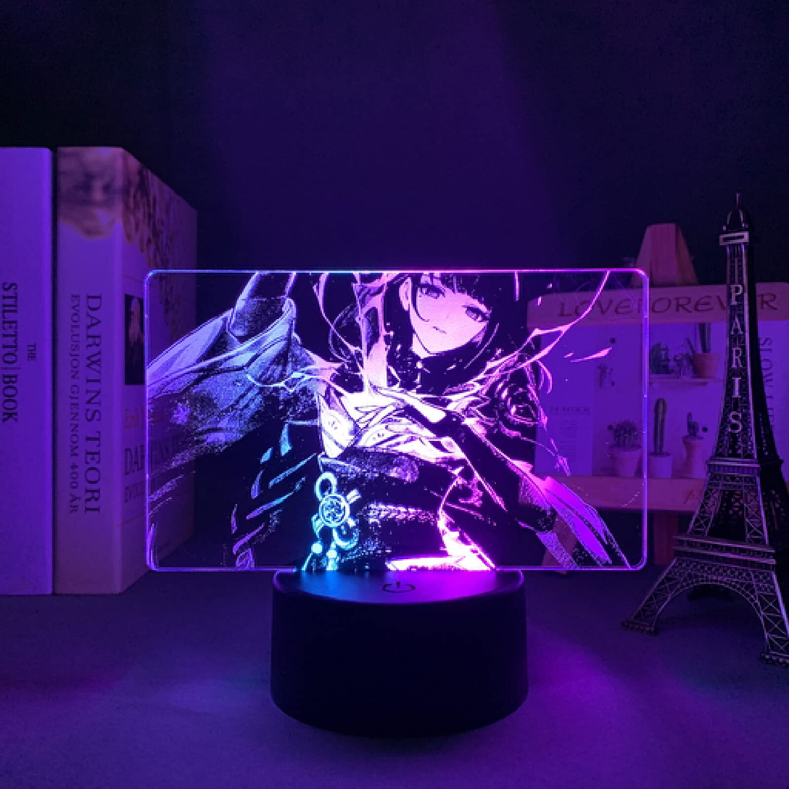 Buy Genshin Impact Raiden Sho 3D Anime Illusion Night Light for Kid ...