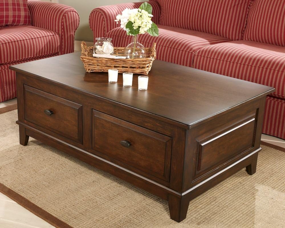 Amazon.com: Larchmont Rectangular Lift-Top Cocktail Table : Home & Kitchen