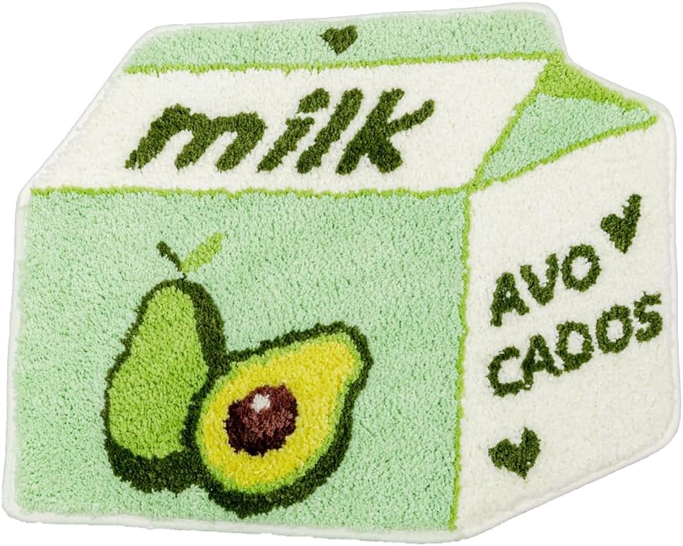 Amazon.com: Mibathni Fruit Avocado Bath Mat for Bathroom Cute Green ...