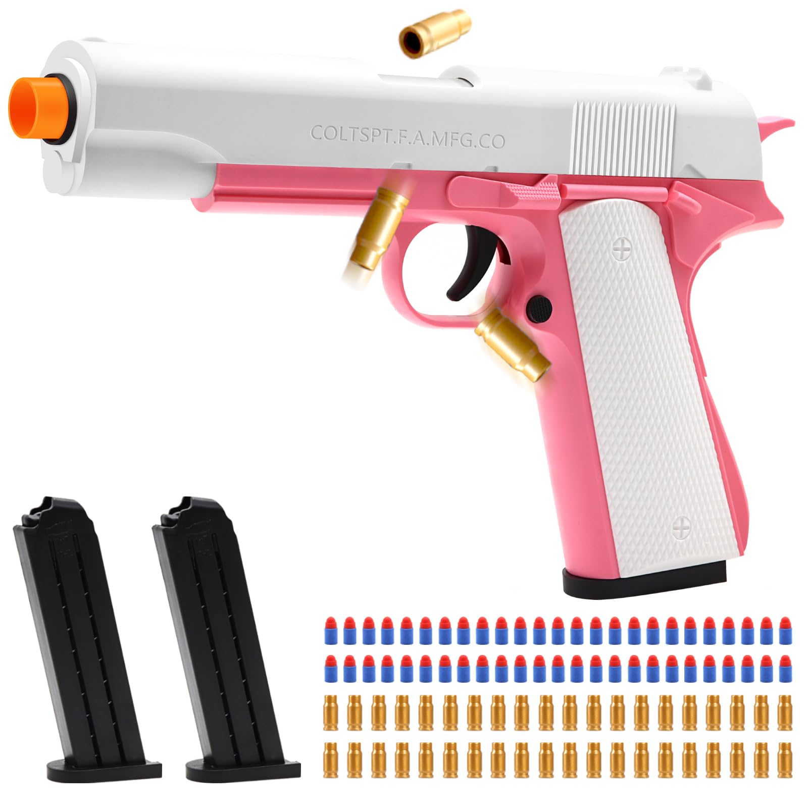 Soft Toy With 50 Foam Bullets, Shell Ejecting Toy Guns Fidget Toy Foam ...