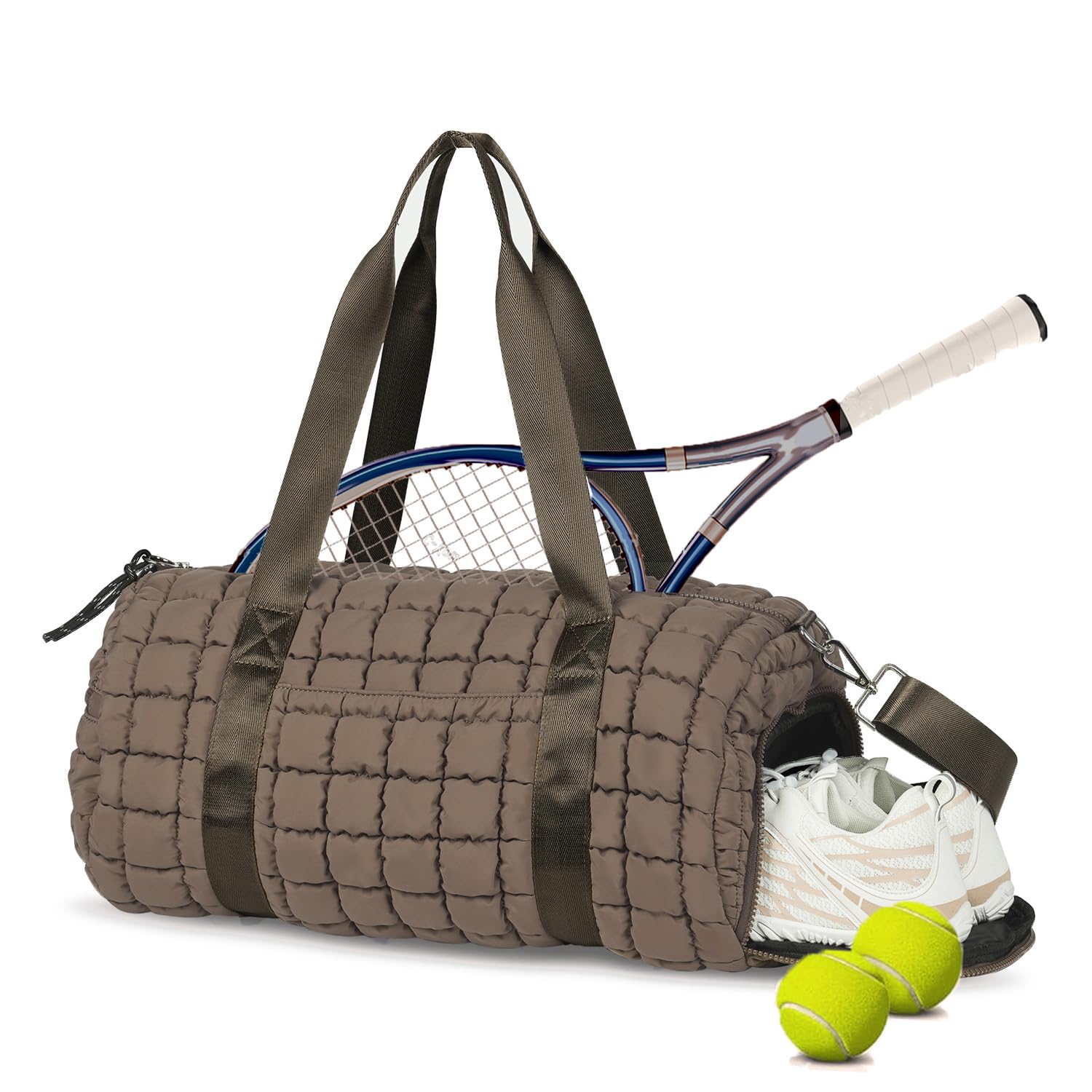 Amazon.com | Lushandy Quilted Duffel Bag for Women, Puffer Gym Duffle ...