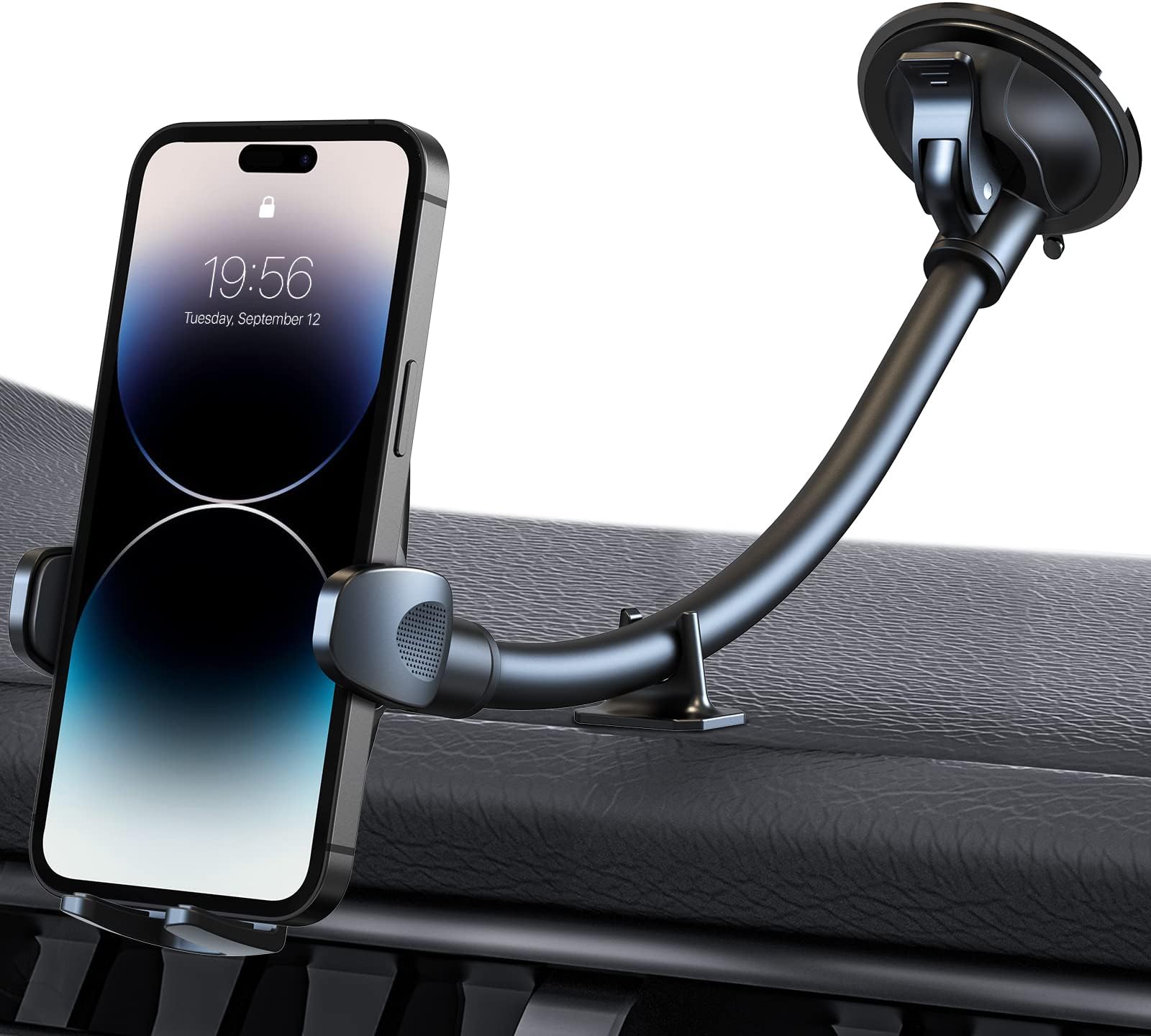 Niofind Phone Holder Windscreen Mount, Universal Long Arm Windshield ...