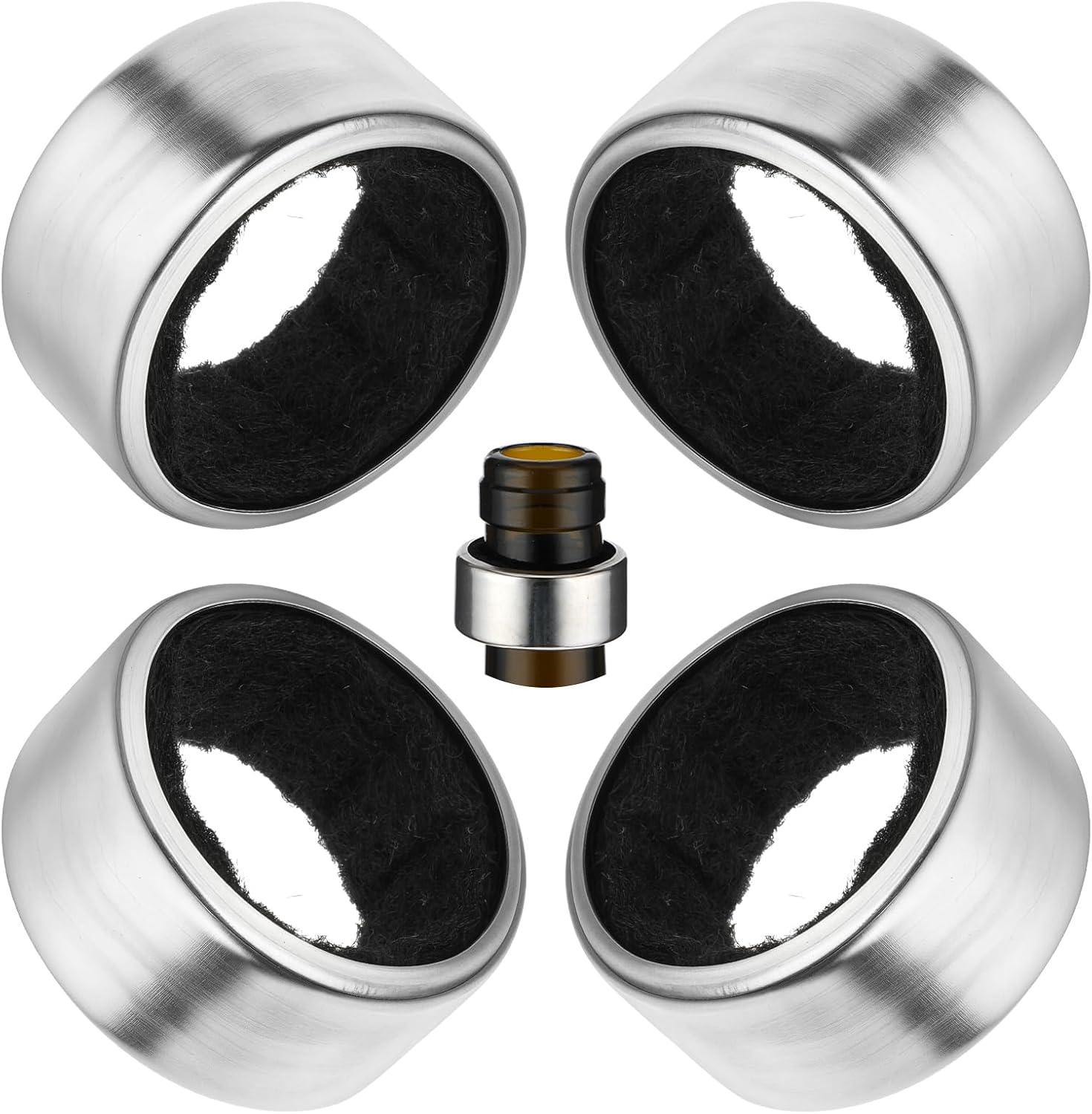 Amazon.com: 4PCS Wine Drip Ring, Wine Drip Collars Stainless Steel Wine ...