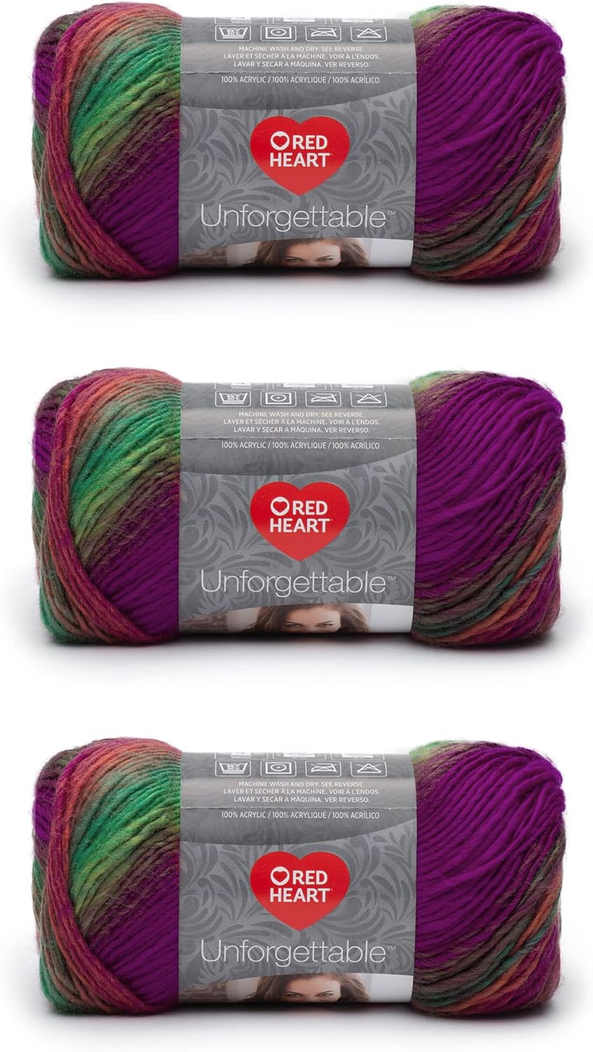 Amazon.com: Red Heart Boutique Unforgettable Rainforest Yarn - 3 Pack ...