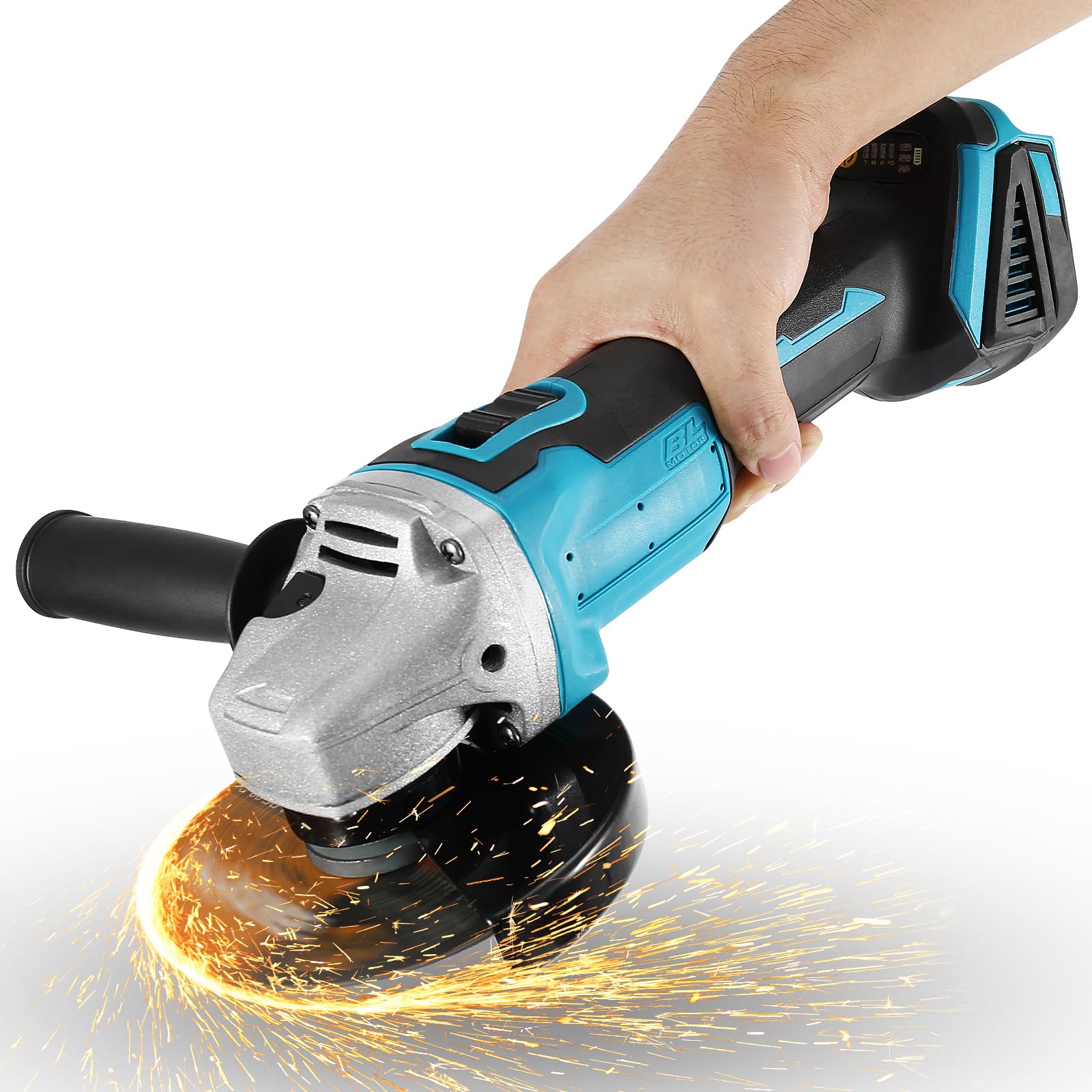 Cordless Angle Grinder for Makita 18V Battery, 10,000RPM 3 Variable ...