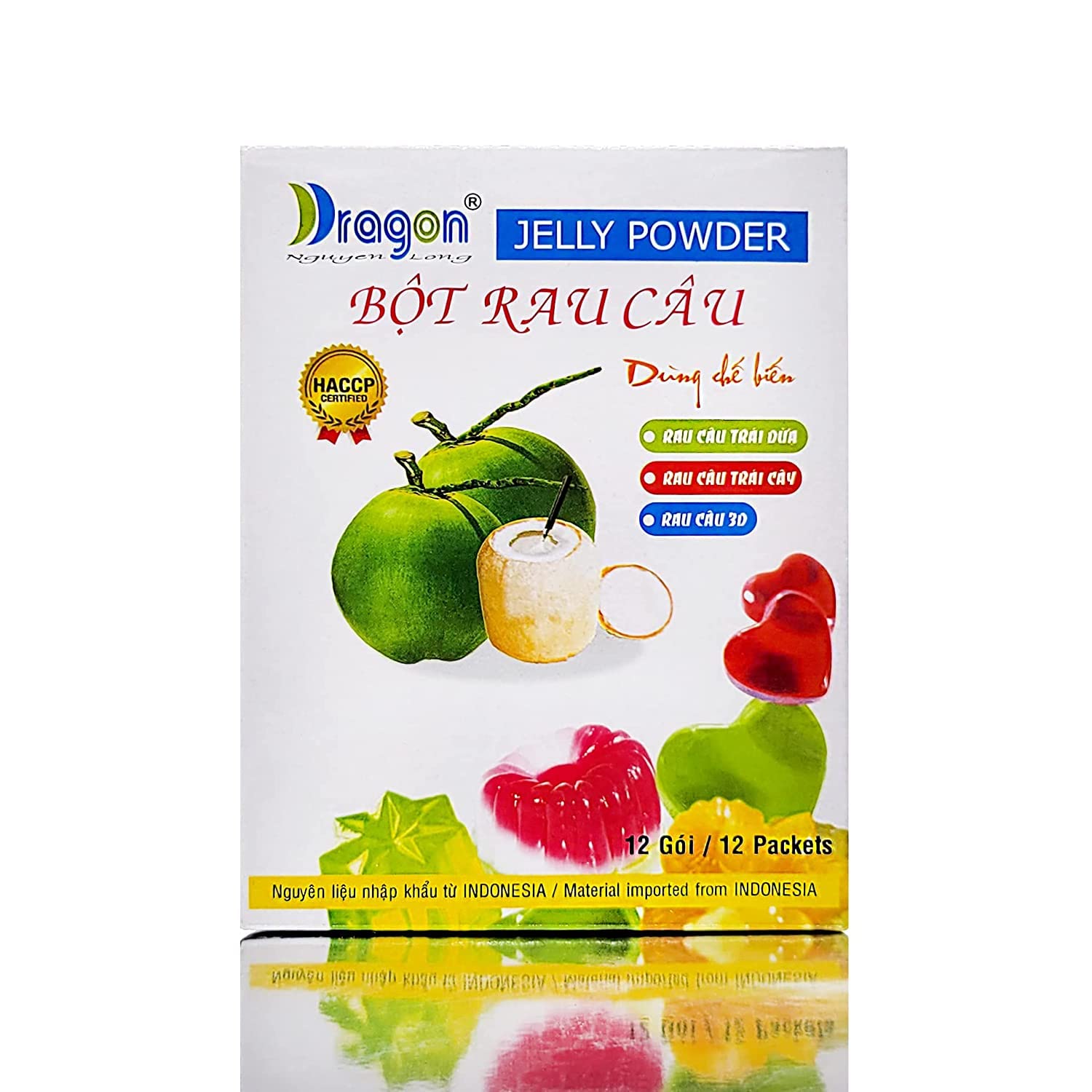 Amazon.com : Dragon Coconut Jelly Powder 0.35 OZ/Bot Rau Cau Dua Nguyen ...