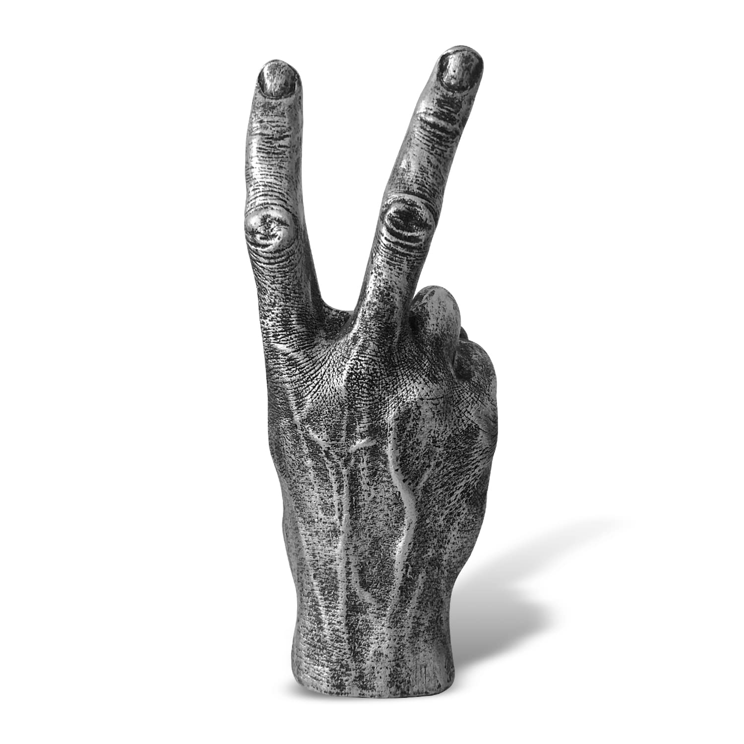 Blowind Silver Polyresin Hand Gesture Desk Statues Finger Sculpture ...