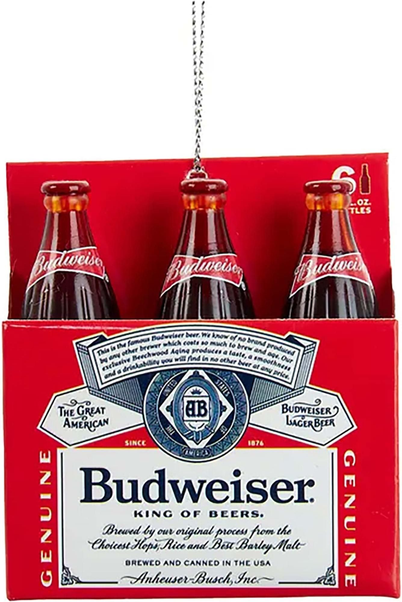 Amazon.com: Kurt Adler Budweiser 6 Pack Plastic Beer Bottle : Home ...