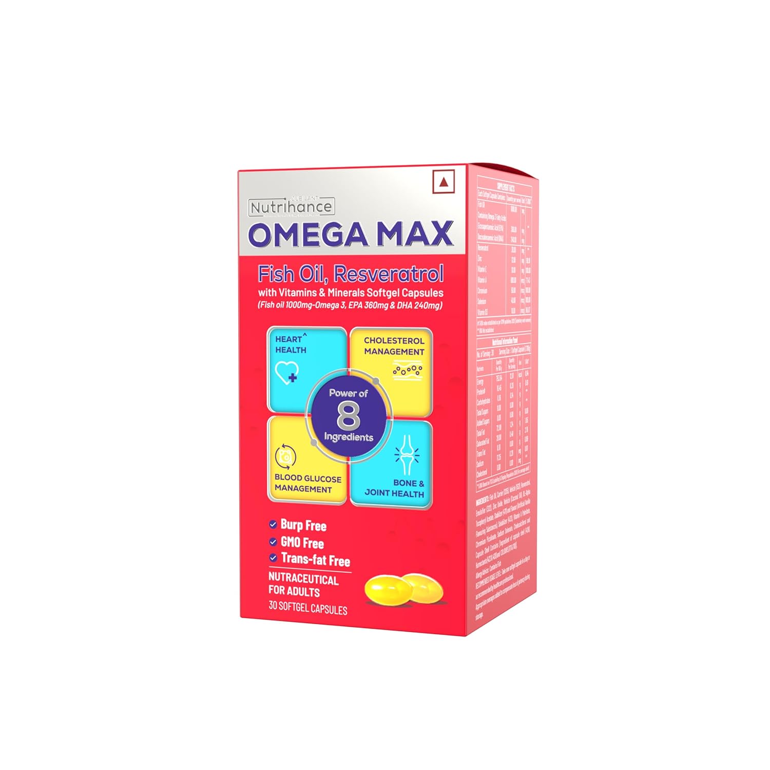 JUBILANT Nutrihance Omega Max Fish Oil Capsule For Men And Women, 30 ...