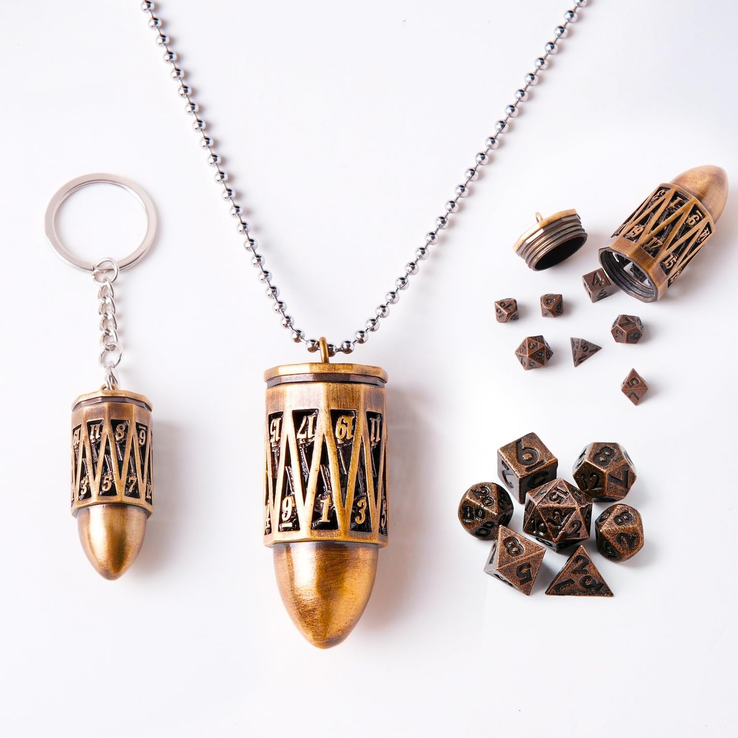 Amazon.com: Bullet Metal Mini DND Dice Set Dice Tiny Small Dice Set ...