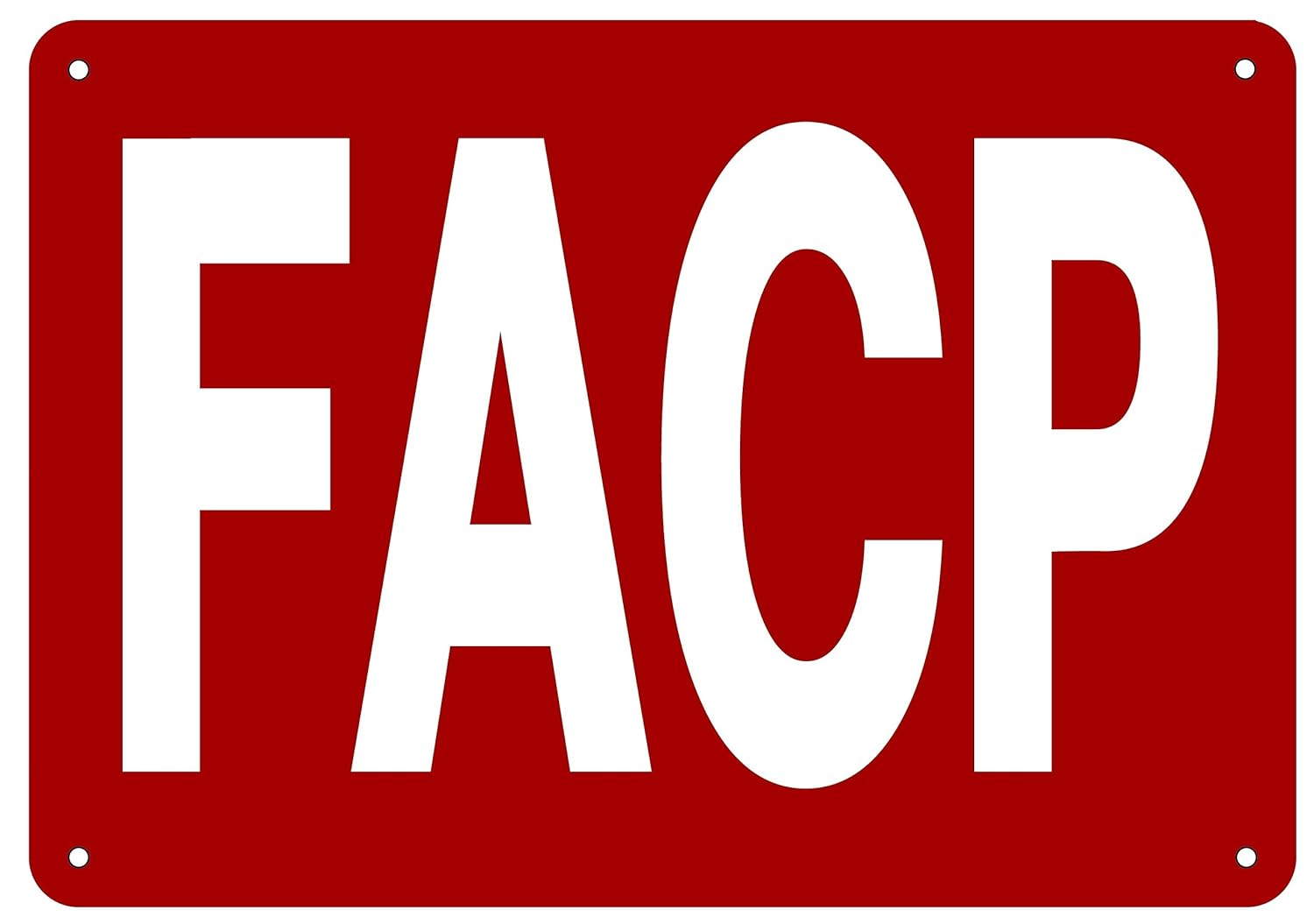 "FACP" Sign-Fire Alarm Control Panel Sign (Aluminum Reflective Signs ...