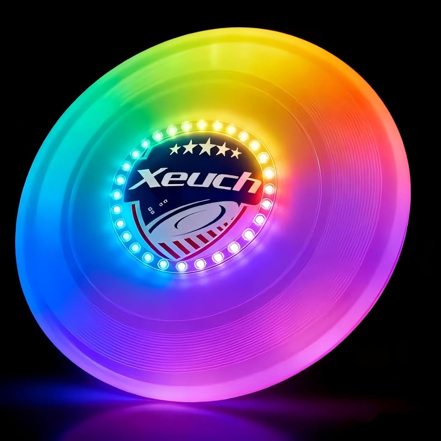 Light Up Flying Disc, 175g Glow Disc with 30 RGBs, 16 Lighting Modes, 4 ...