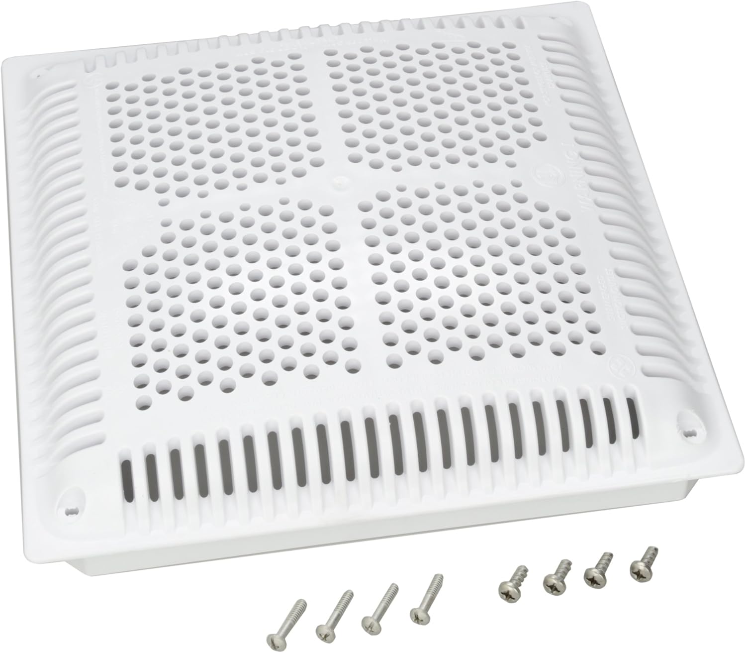 Hayward WGX1032BHF2 12-Inch White High Flow Square Drain Cover with ...