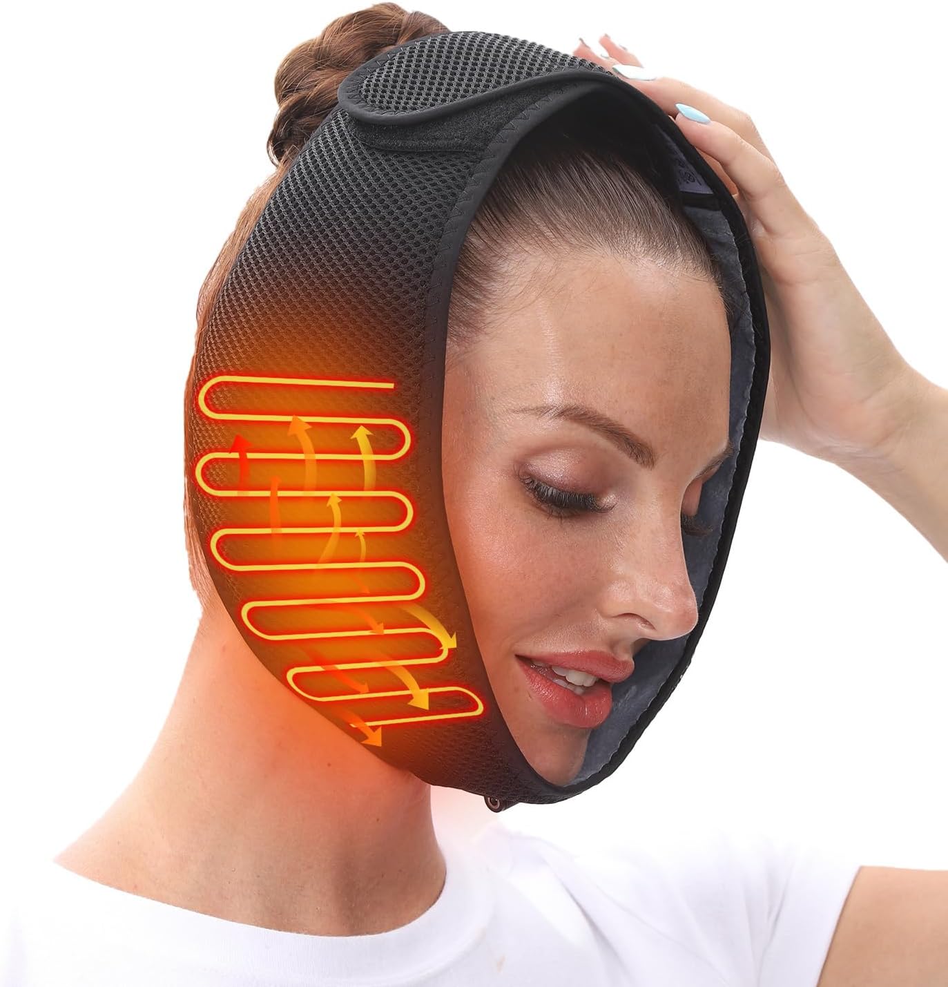 Amazon.com: NORMIA RITA TMJ Support Jaw Wrap with Heating Therapy ...