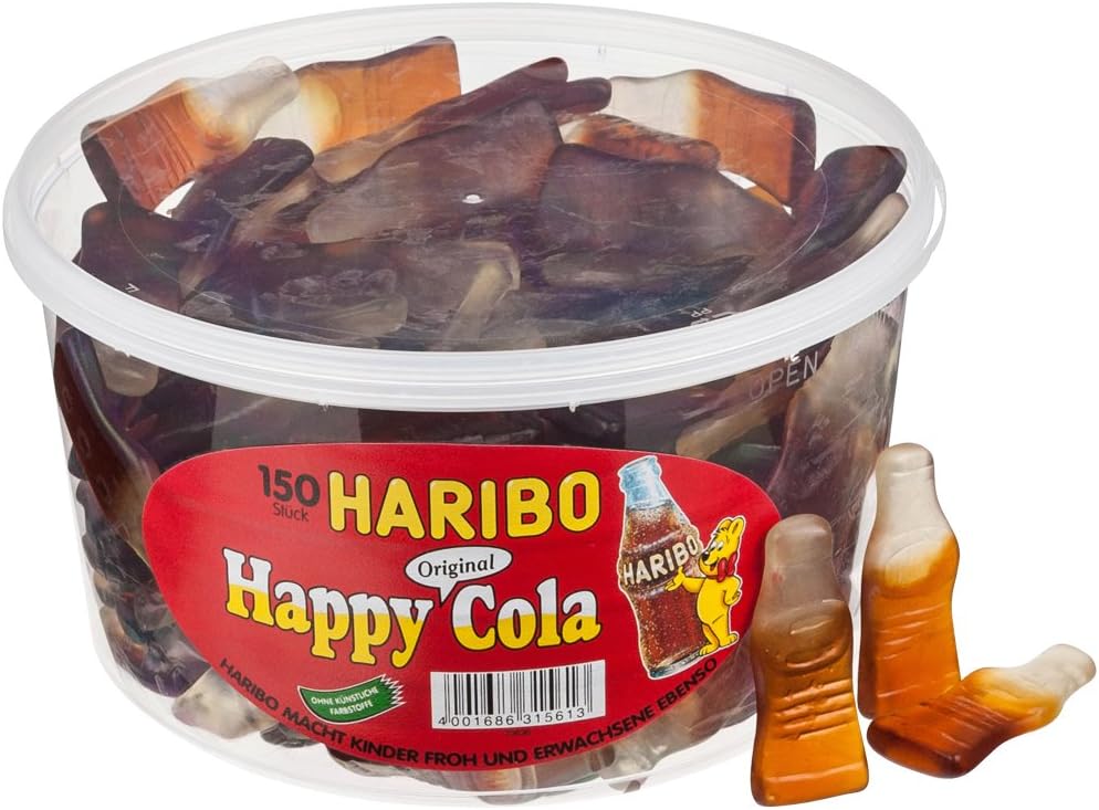 Amazon.com : Haribo Original Happy Cola, 150 pcs : Gummy Candy ...