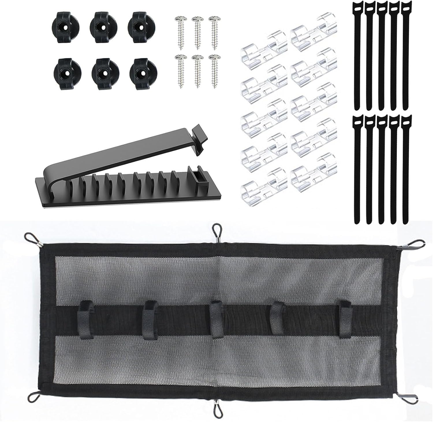 Yoboamic Cable Management Under Desk, Cord Organizer Desk with Cable ...