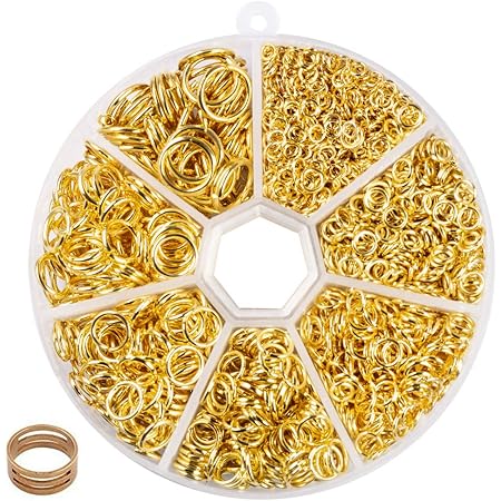 Amazon.com: BEADNOVA 8mm Open Jump Rings Gold Jump Rings for Jewelry ...